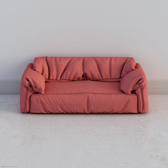Cozy Corner Low-Poly Sofa 3D model