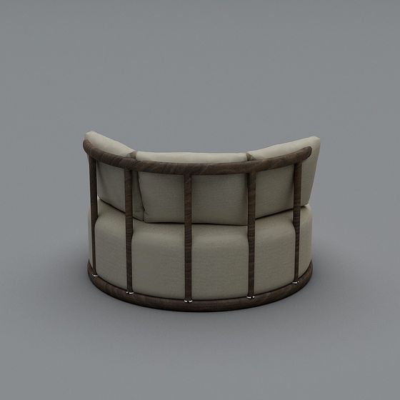Curved Comfort 3D model Sofa Chair