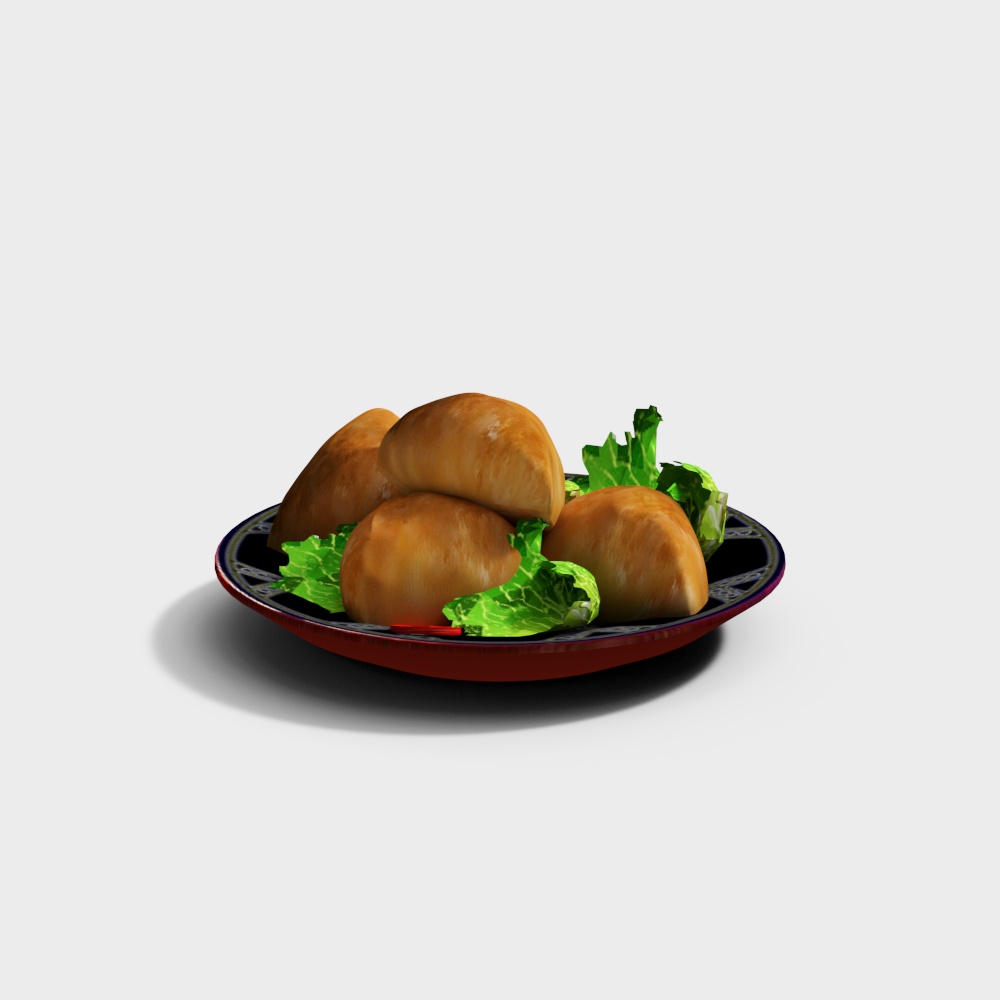 Food and Snacks 3D Model Colorful Set for Presentations