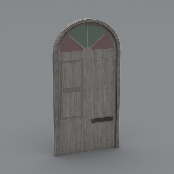 Artistic Low-Poly Door 3D model