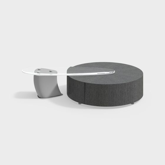 Streamlined Round Table 3D model