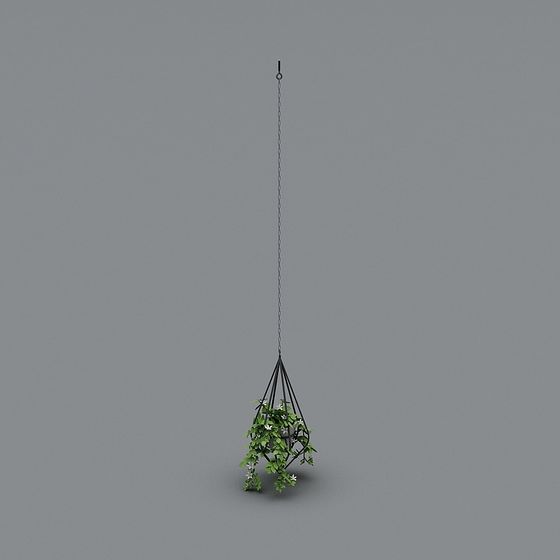 Hanging Flower Basket 3D model for Creative Projects