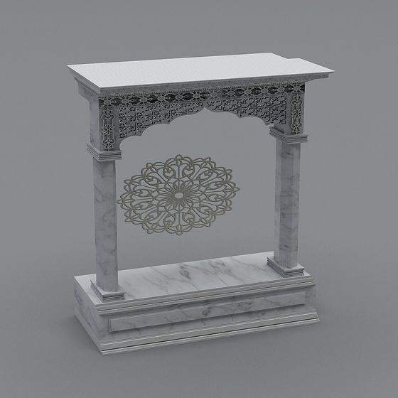 Marble Screen Lamp 3D Model with Unique Design