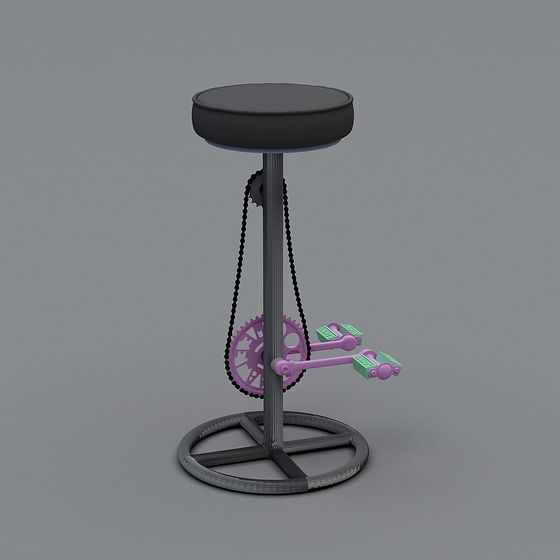 Mechanical Adjustable Stool 3D model