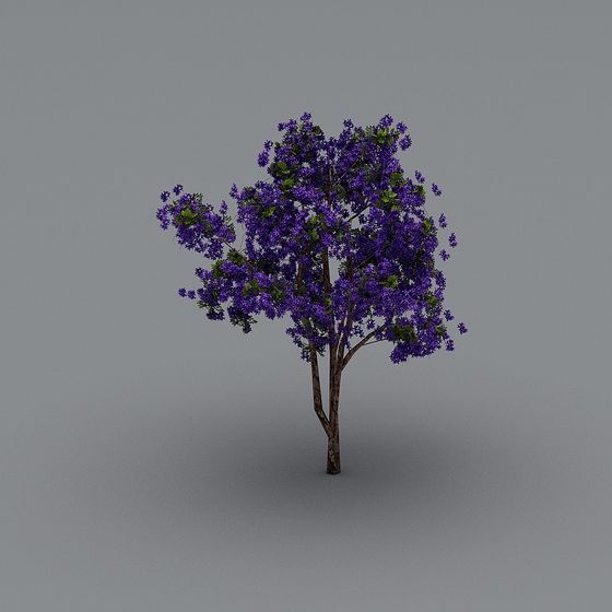 Dreamy Purple Flower Tree 3D model