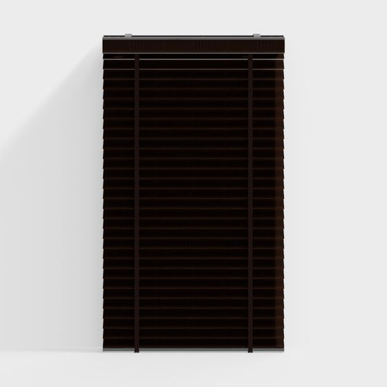 Low-Poly Wooden Louvered Shutter 3D model
