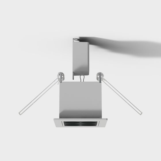 Ceiling Light Fixture 3D Model – Minimalist Silver Design