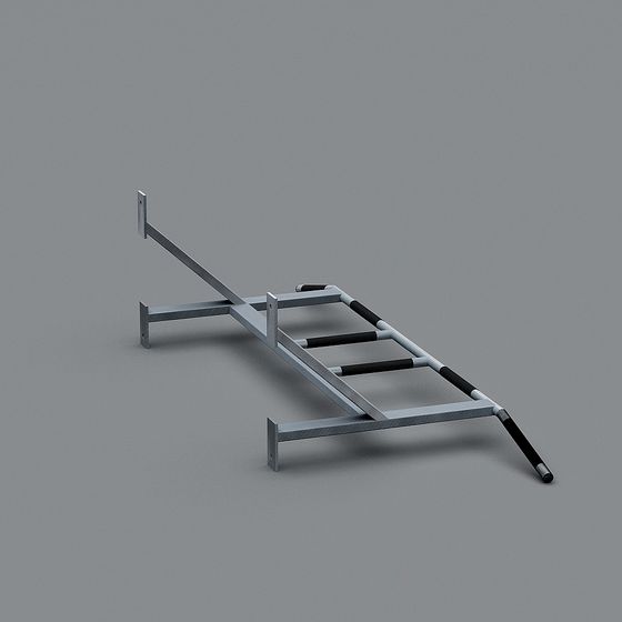 Low Polygon Metal Ladder 3D Model – Industrial Design