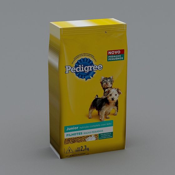Pedigree Dog Food Packaging 3D Model – Low-Poly Realistic Design