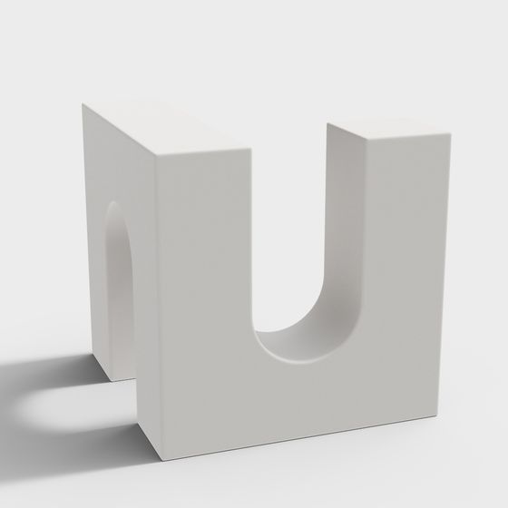 Modern U-Shape Stand 3D model