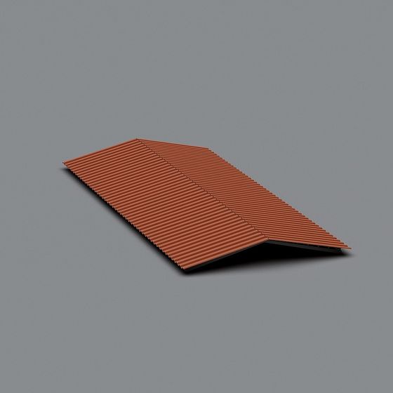 Low-Poly Corrugated Roof 3D model