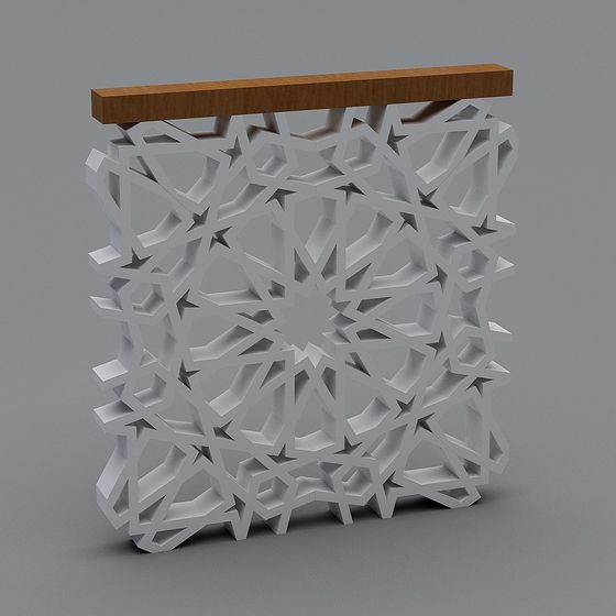 Lattice Shelf 3D model - Unique Low Poly Design