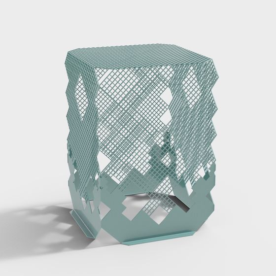 Unique Grid Cube 3D Model Design