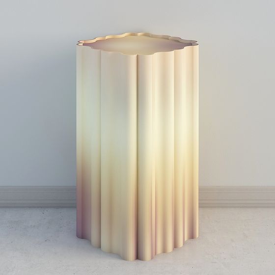 Wave Column Low Poly High Detail 3D model