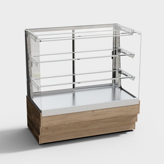 Modern Low-Polygon Showcase Cabinet 3D model