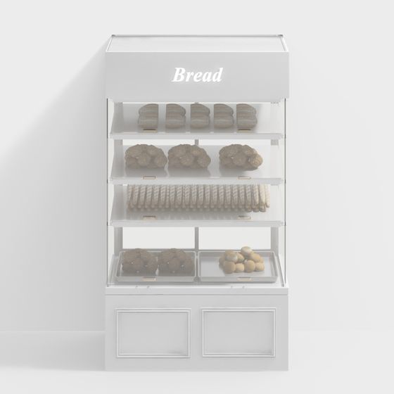 Elegant Bread Display Case 3D model