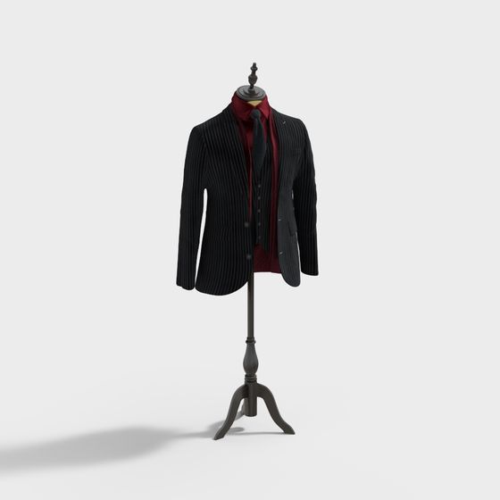 Stylish Low-Poly Suit 3D Model