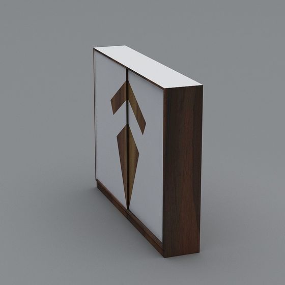 Low-Polygon High-Detail Shadow Cabinet 3D model