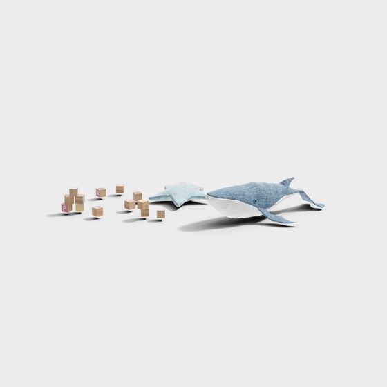 Realistic Blue Whale 3D model