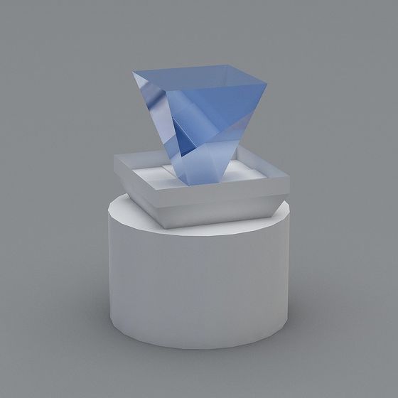 Elegant Gem Display Stand 3D model