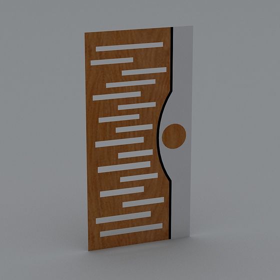 Abstract Wooden Door 3D model