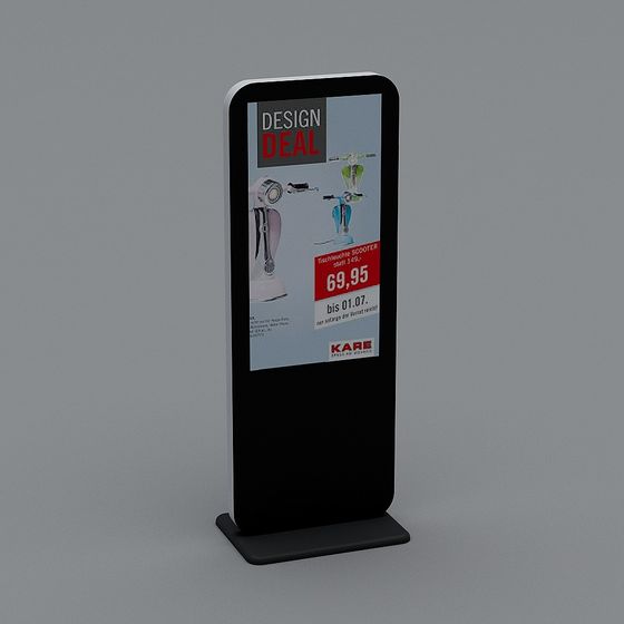 Stylish Low-Poly Billboard 3D Model