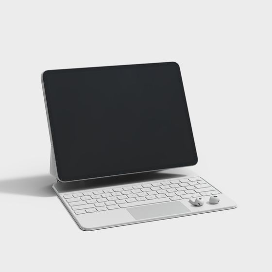 Sleek Low-Poly Laptop 3D model for Designers