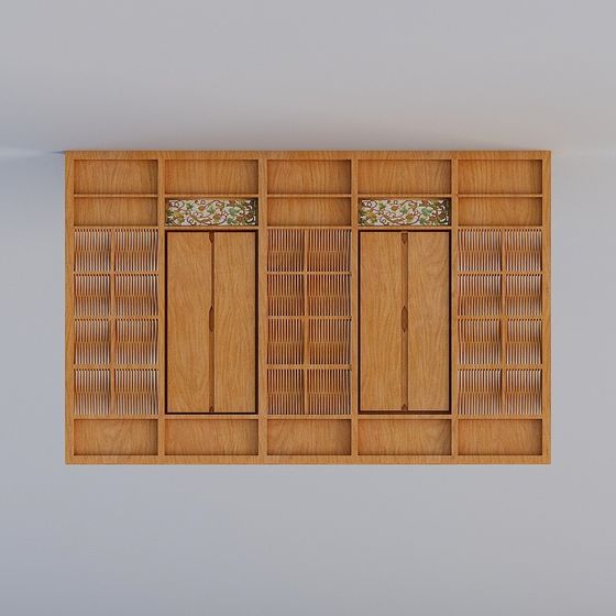Traditional Wooden Screen 3D model