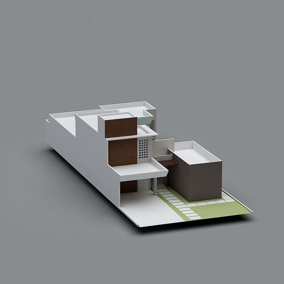 Low Poly Modern House 3D Model – Clean Urban Design