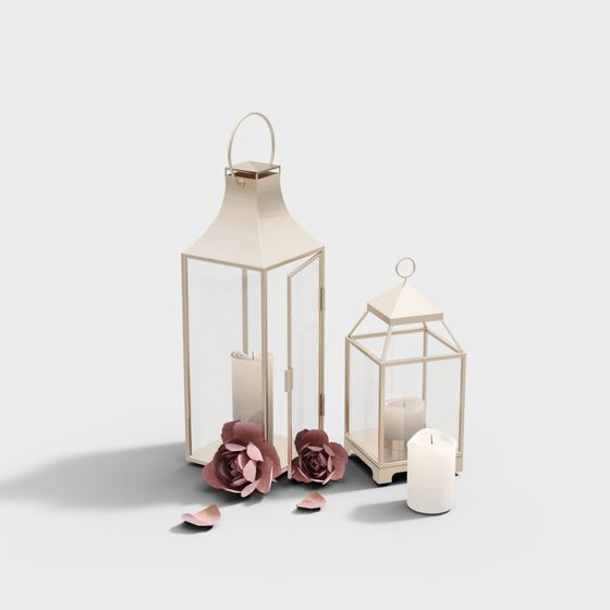 Elegant Low-Poly Lantern 3D Model
