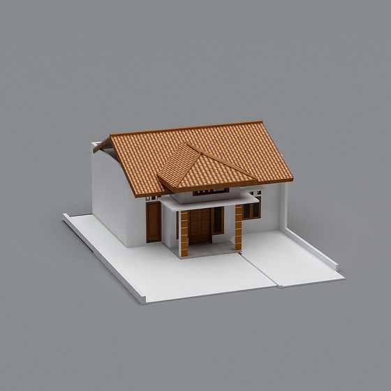 Charming Eastern-style Cottage 3D model