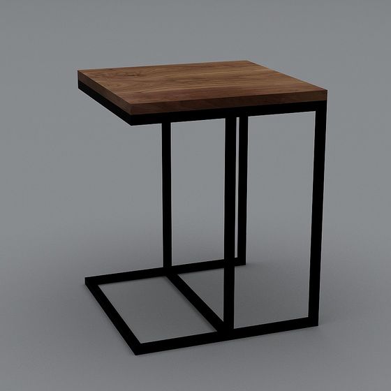 Industrial Style Low-Poly Side Table 3D model