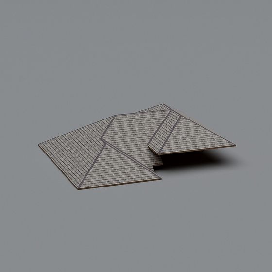 Low Poly Roof Model – Modern Design 3D Asset