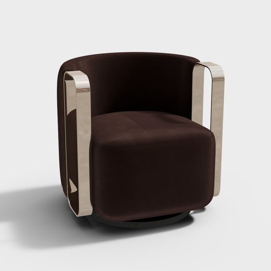 Elegant Art Deco Style Rotating Chair 3D model