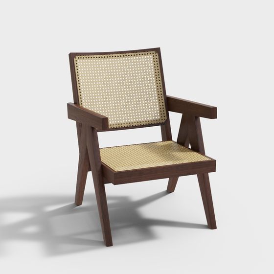 Retro Rattan Chair 3D model