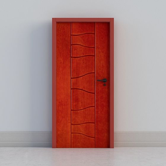 Wave Wood Door 3D model