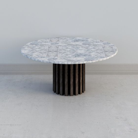 Elegant Marble Round Table 3D model