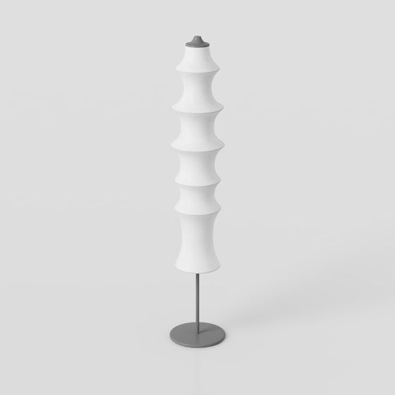 Spiral Tower 3D Model – White Spiral Design