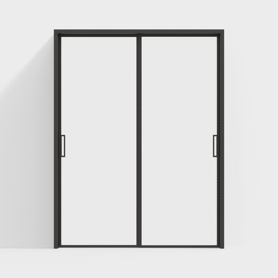 Stylish Double Door 3D model for Modern Spaces
