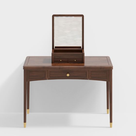 Stylish Low-Poly Dressing Table 3D model