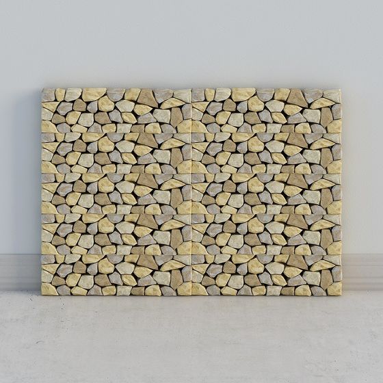 Low-Poly Stone Wall 3D model