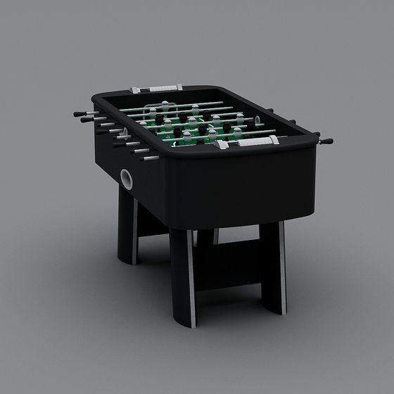 Low Poly Foosball Table 3D Model – Classic Game Design