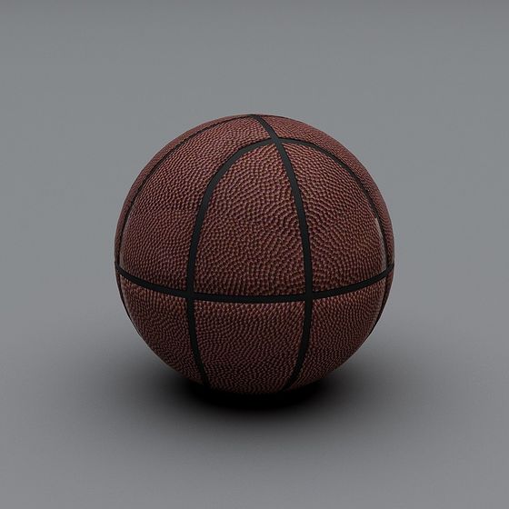 Realistic Low-Poly Basketball 3D model
