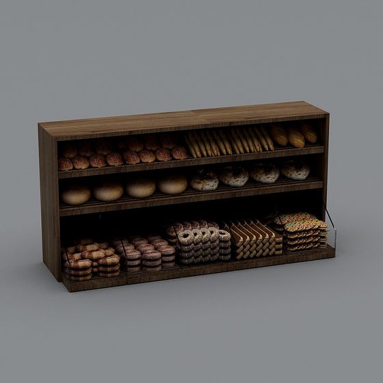 High-Detail Low Polygon Baking Display Case 3D model