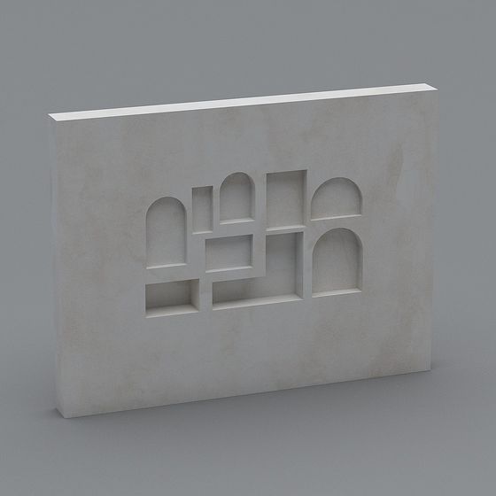 Urban Window Scene Low Polygon 3D model