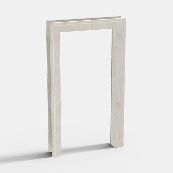 Elegant Low-Poly High-Detail Door Frame 3D model