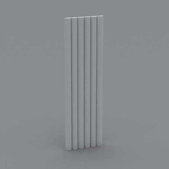 Modern Minimalist Vertical Column 3D Model – Low Poly Gray Pillars
