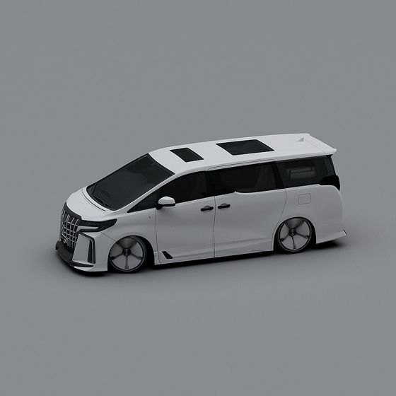 Urban Shuttle Low-Poly 3D Model – Futuristic Vehicle