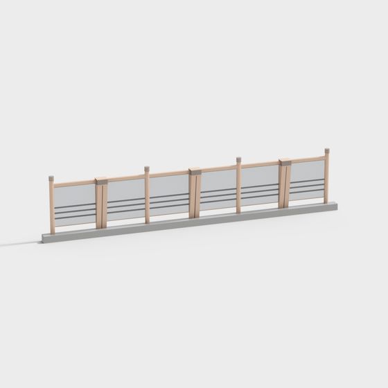 Urban Railing 3D model for Contemporary Projects