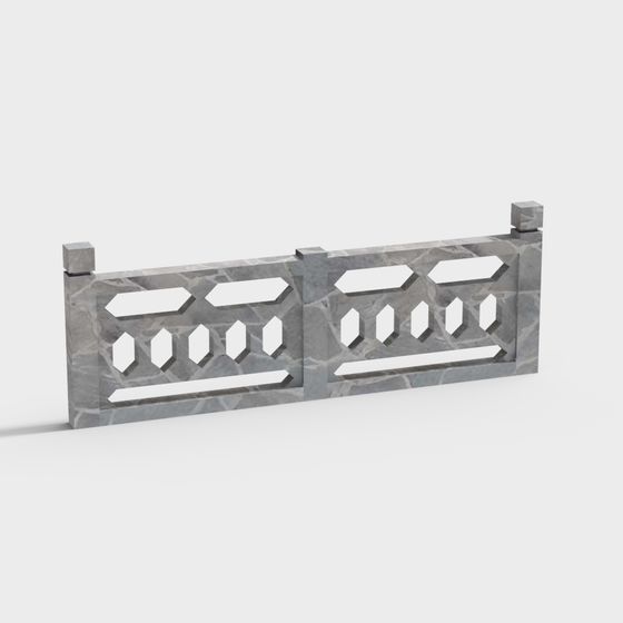 Marble Fence 3D model